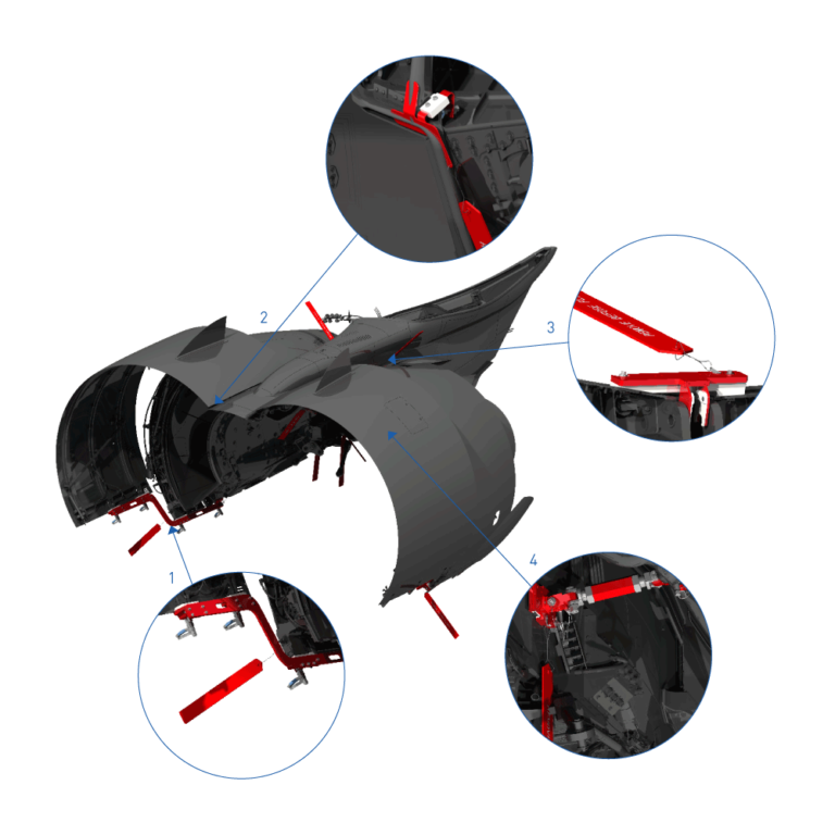 Thrust Reverser Hold Open Strut to Pylon – Nacelle Tooling by Dedienne ...